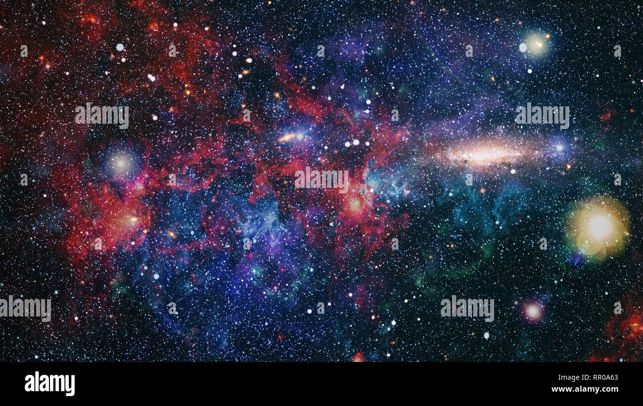 The explosion supernova. Bright Star Nebula. Distant galaxy. New Year ...