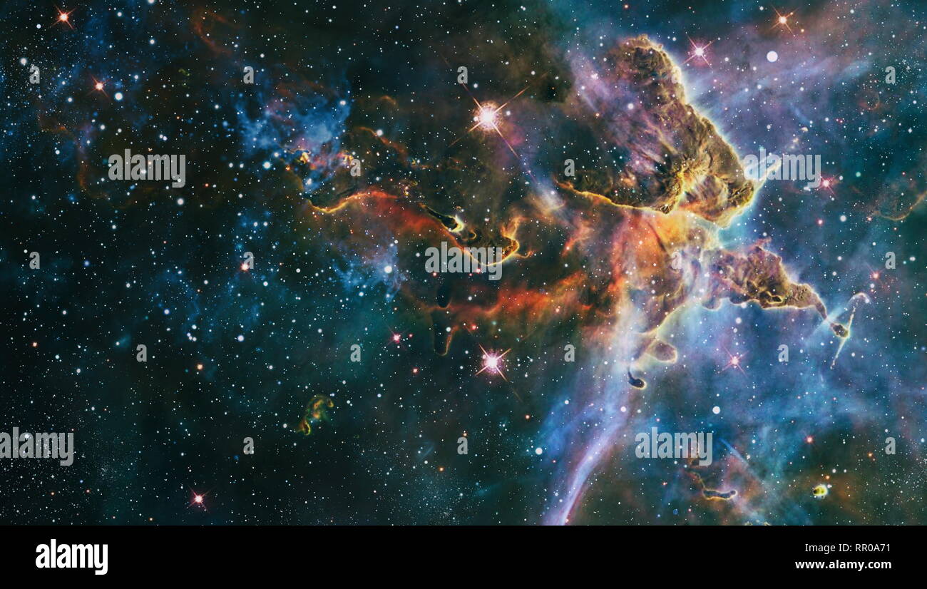 The explosion supernova. Bright Star Nebula. Distant galaxy. New Year ...