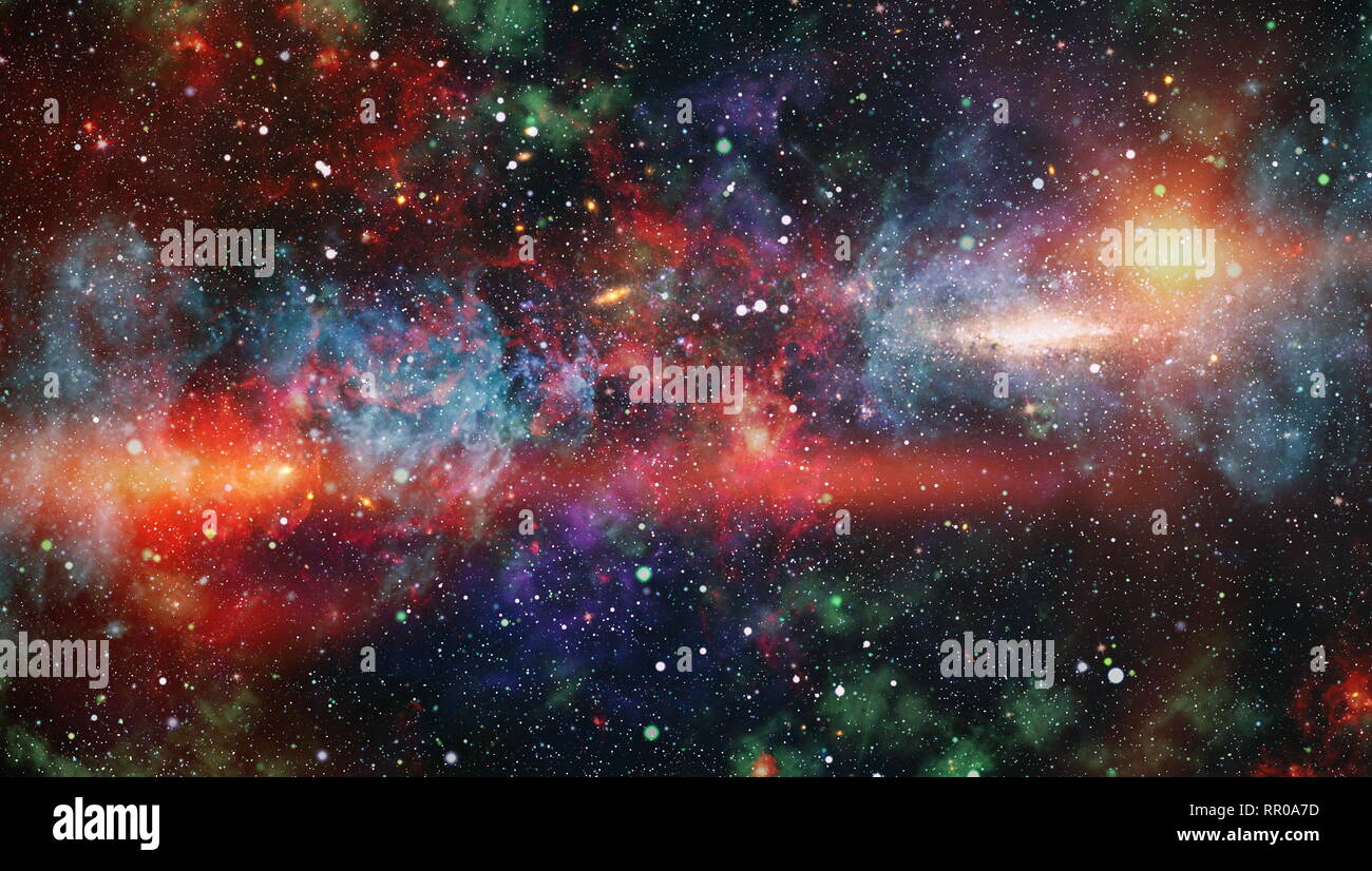 The explosion supernova. Bright Star Nebula. Distant galaxy. New Year ...