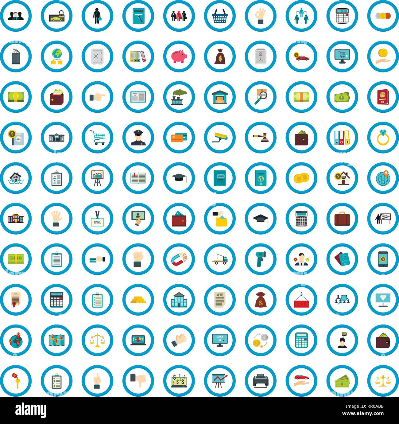 100 charge icons set, flat style Stock Vector Image & Art - Alamy