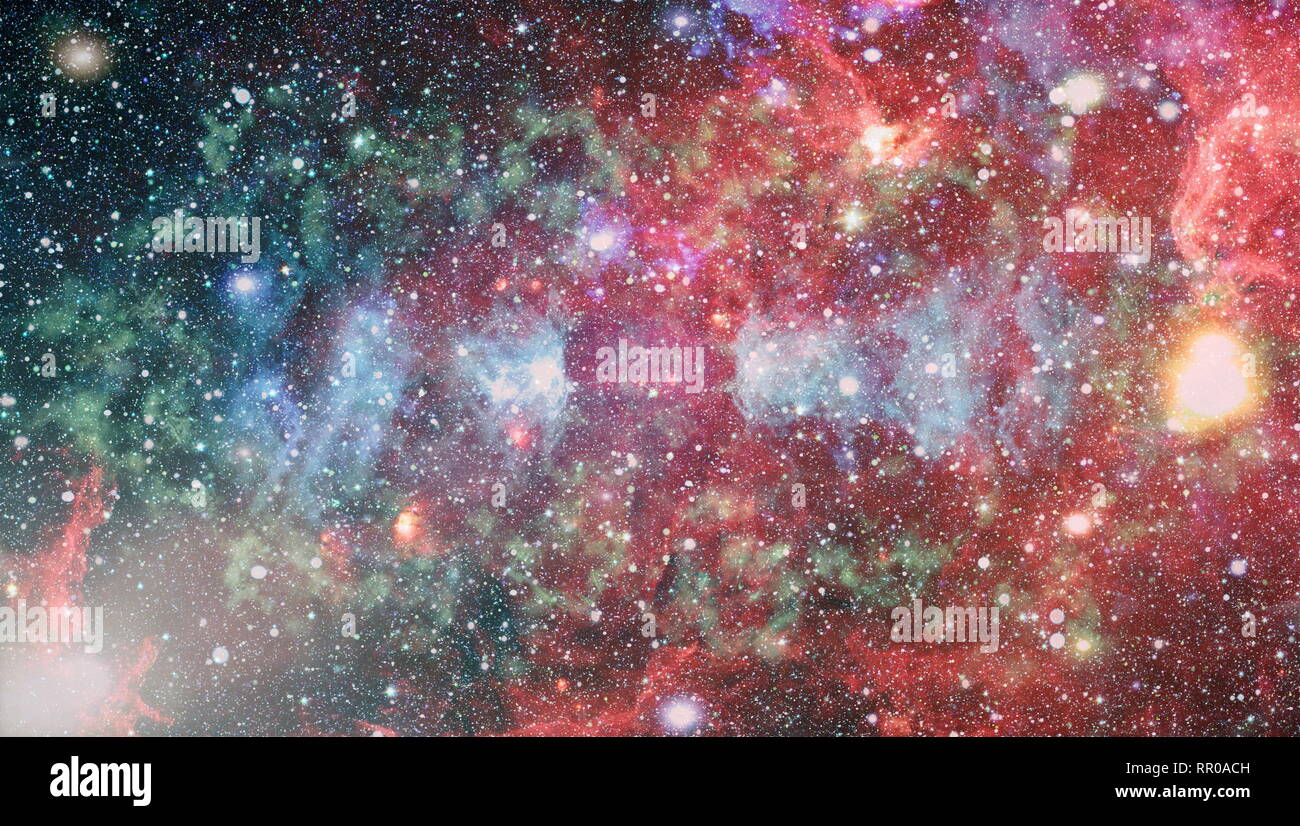 The explosion supernova. Bright Star Nebula. Distant galaxy. New Year ...