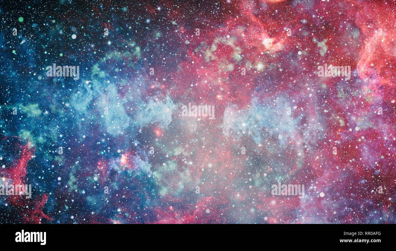 The explosion supernova. Bright Star Nebula. Distant galaxy. New Year ...