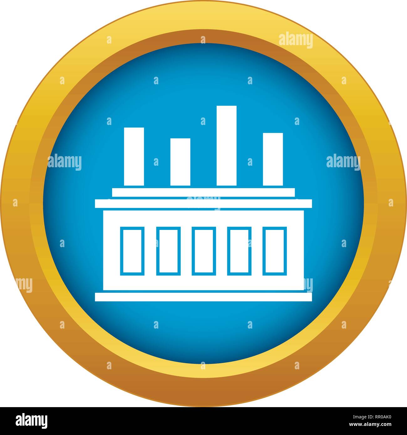 Industrial factory building icon blue vector isolated Stock Vector ...