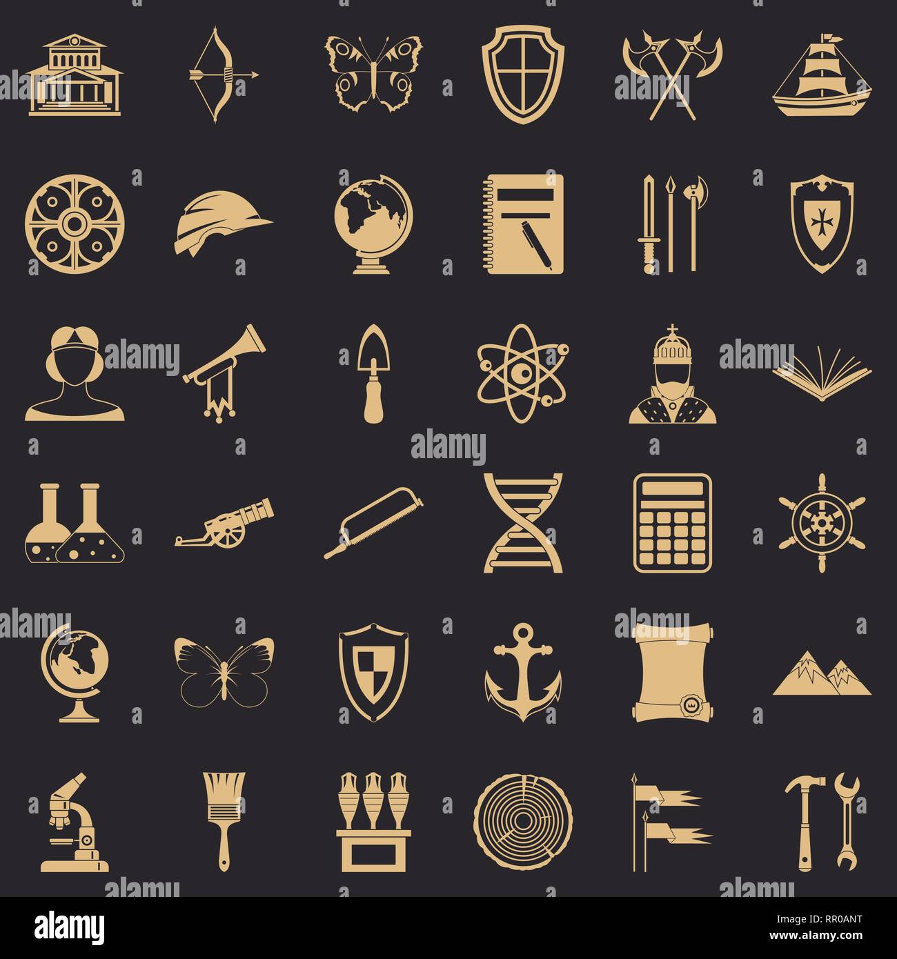 Ancient thing icons set, simple style Stock Vector Image & Art - Alamy