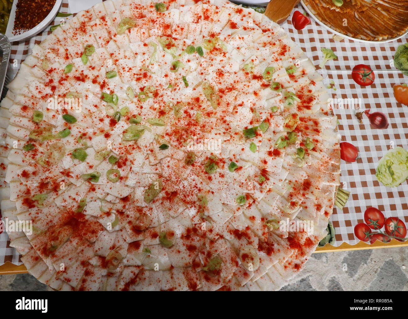 Salo with freshly prepared sliced leeks is a traditional predominately ...