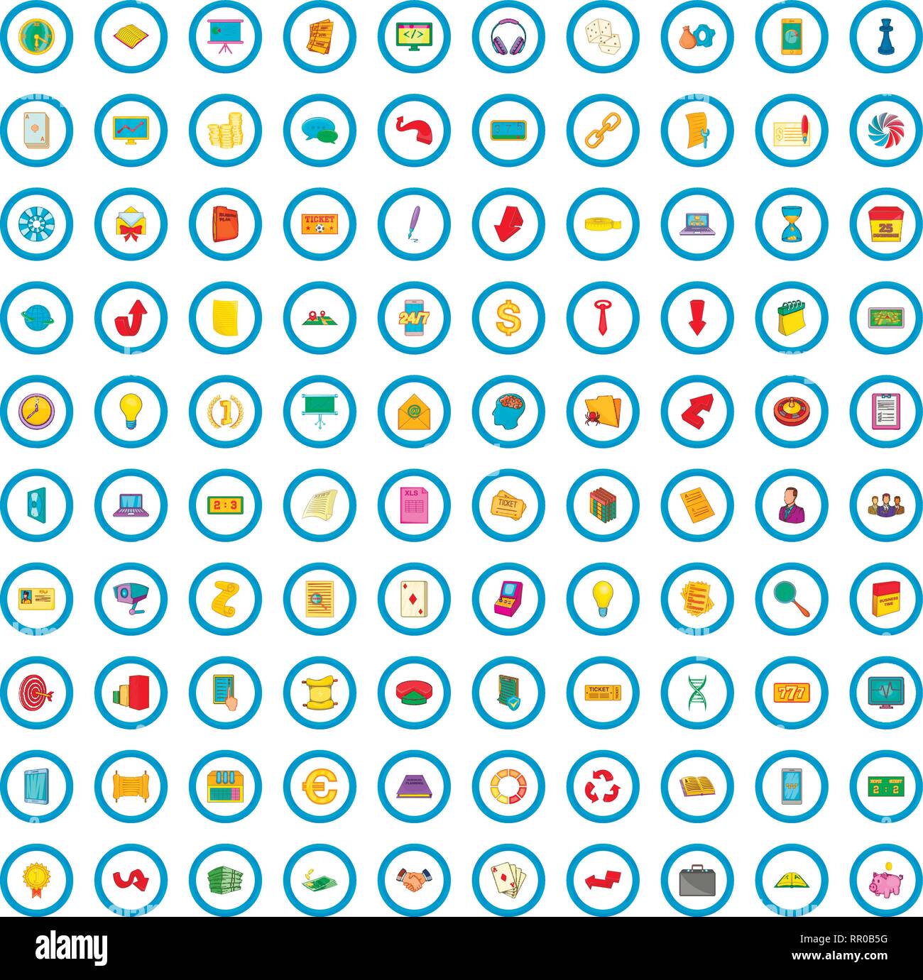 100 chart icons set, cartoon style Stock Vector Image & Art - Alamy