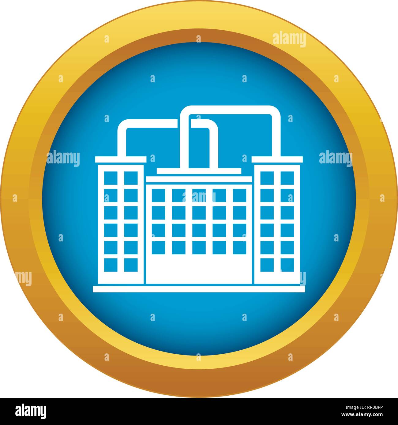 Plant building icon blue vector isolated Stock Vector Image & Art - Alamy