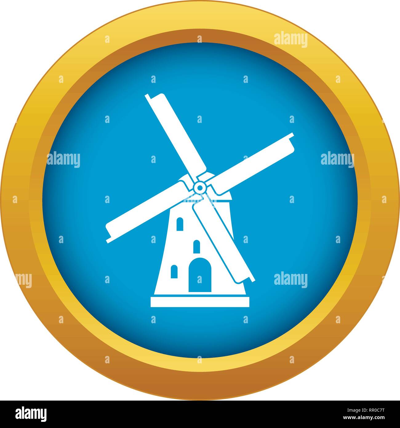 Ancient windmill icon blue vector isolated Stock Vector Image & Art - Alamy