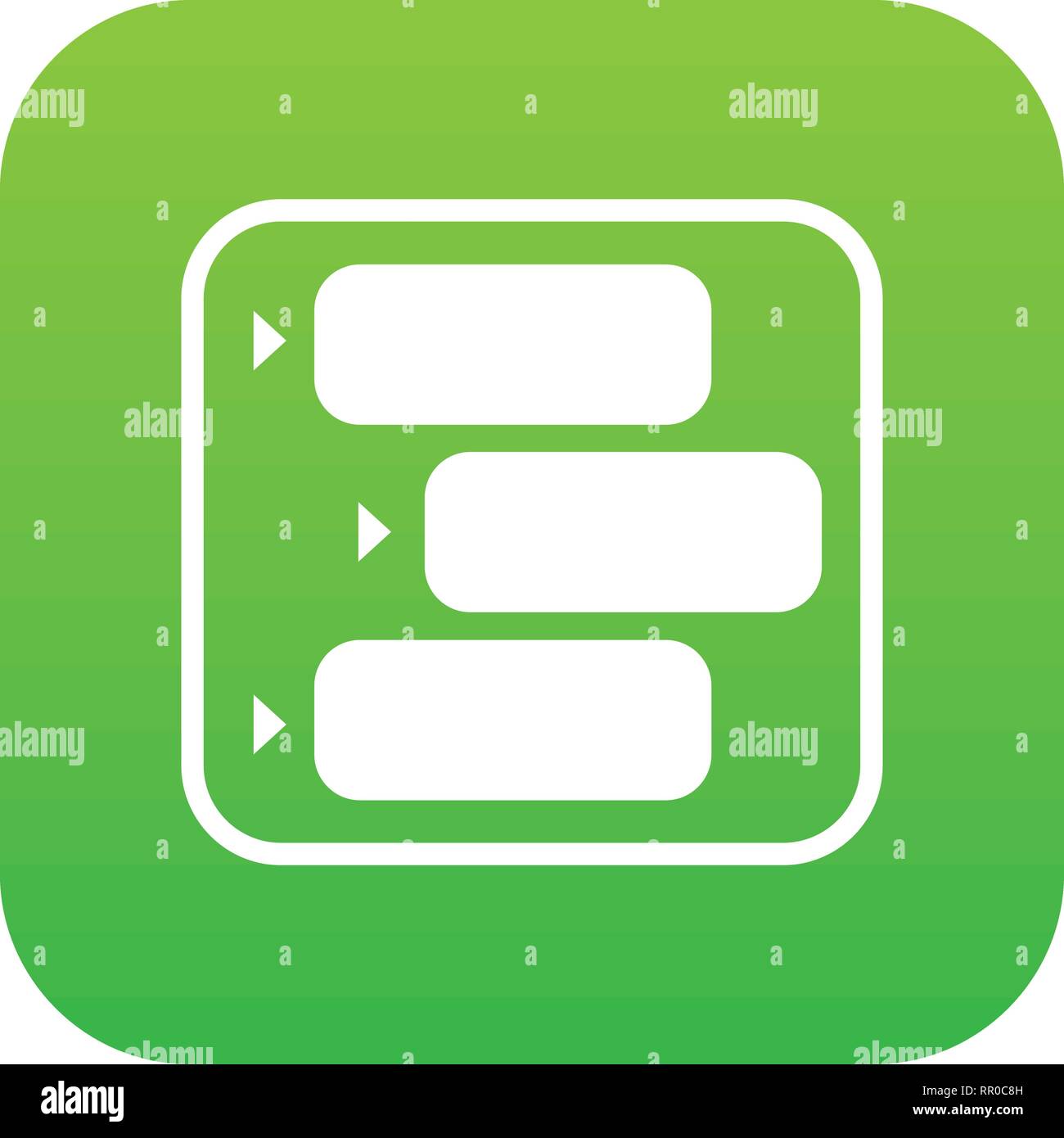 Advice chat icon green vector Stock Vector Image & Art - Alamy