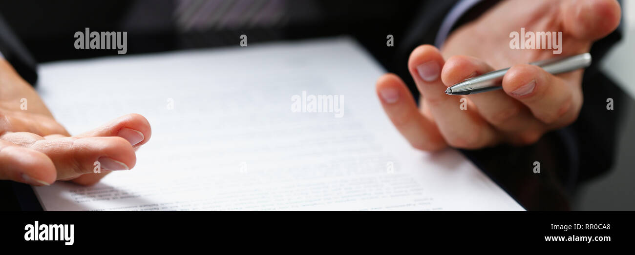 Male arm in suit and tie fill form clipped Stock Photo - Alamy