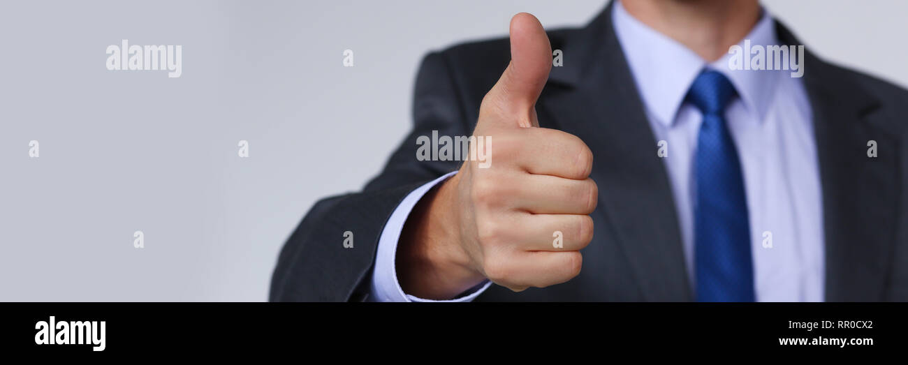 Male hand showing OK or confirm sign with Stock Photo - Alamy