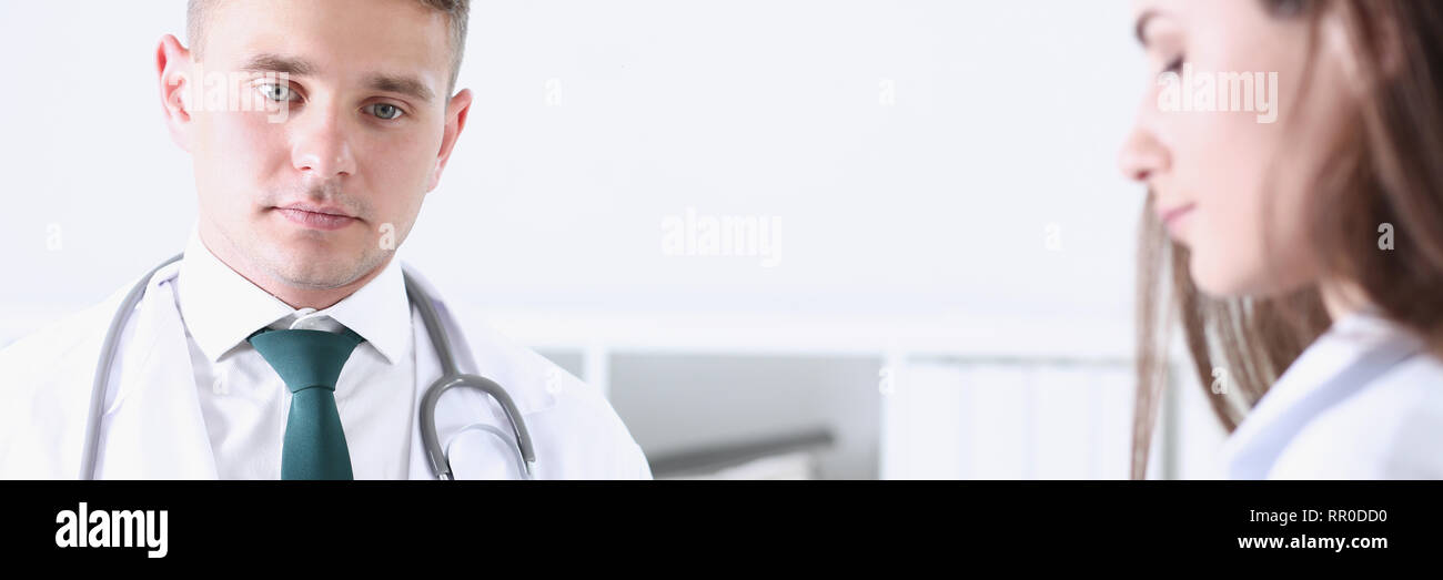 Group of medicine doctors talking during conference Stock Photo - Alamy