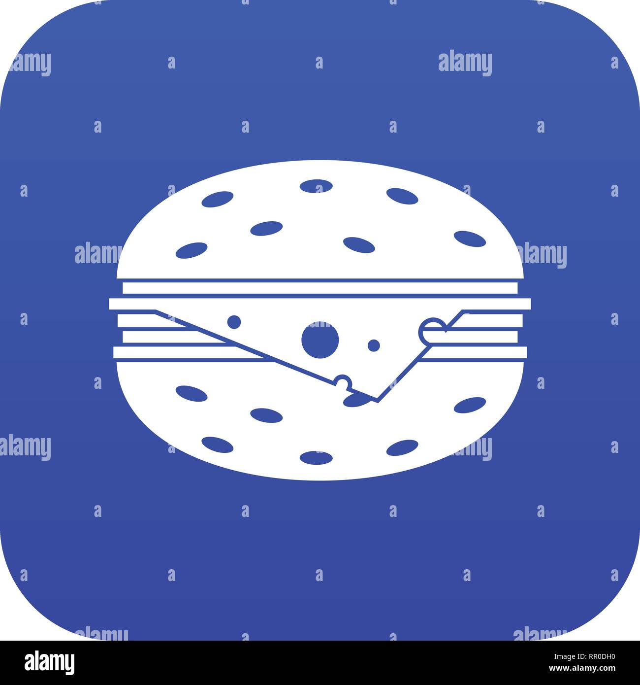 Cheeseburger icon digital blue Stock Vector Image & Art - Alamy