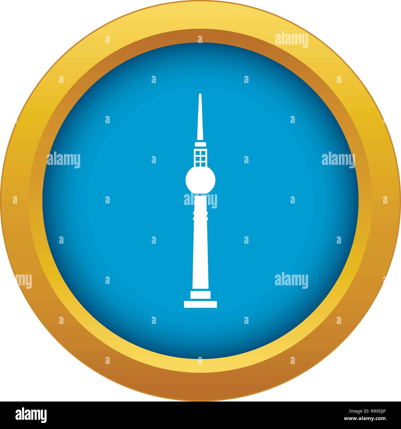 Tower icon blue vector isolated Stock Vector Image & Art - Alamy