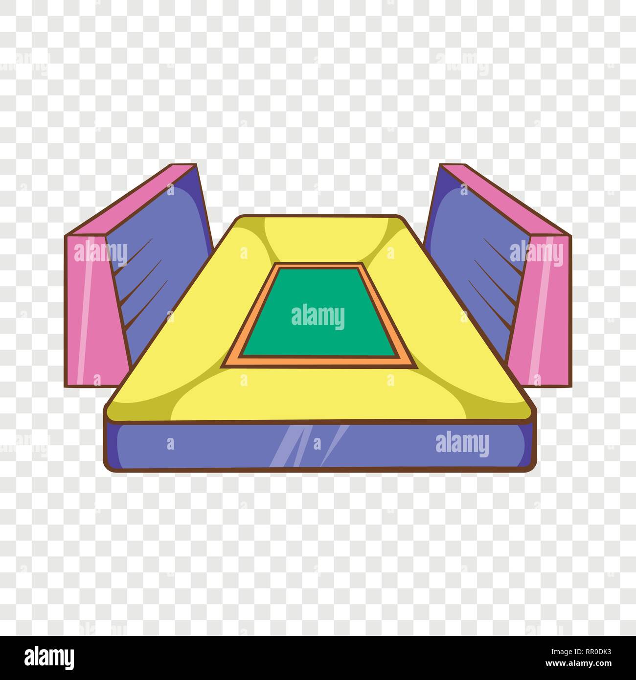 Rectangular football stadium icon, cartoon style Stock Vector Image ...