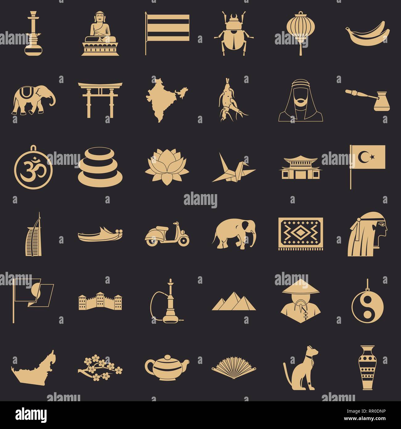 Asian people icons set, simple style Stock Vector Image & Art - Alamy