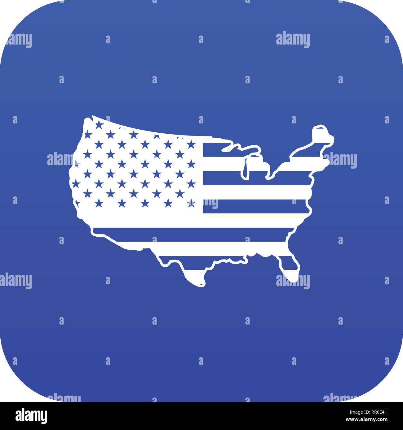 USA map icon digital blue Stock Vector Image & Art - Alamy