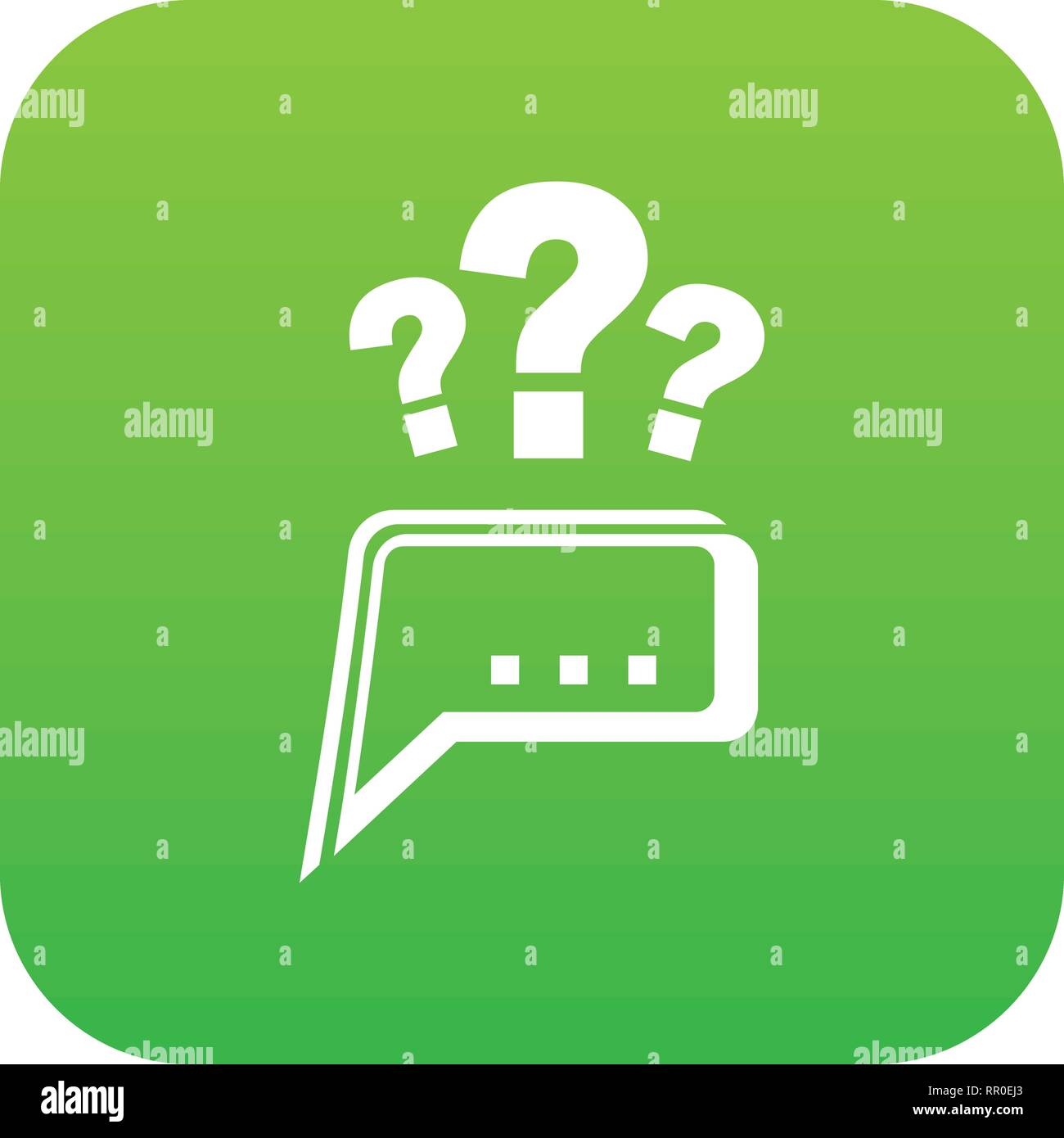 Question icon green vector Stock Vector Image & Art - Alamy