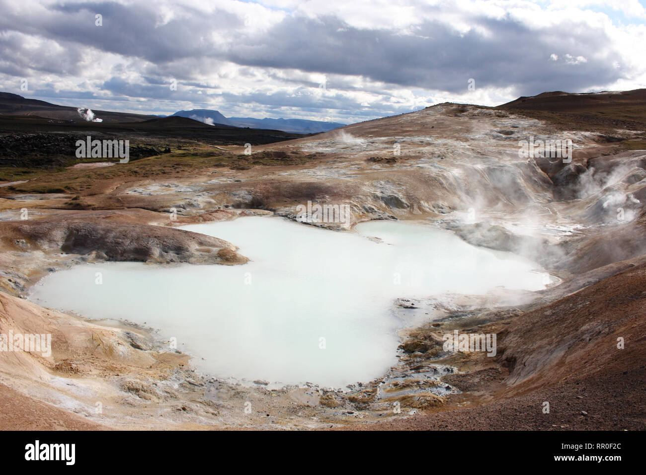 Geothermal activity - lake near Hverir, Iceland Stock Photo - Alamy