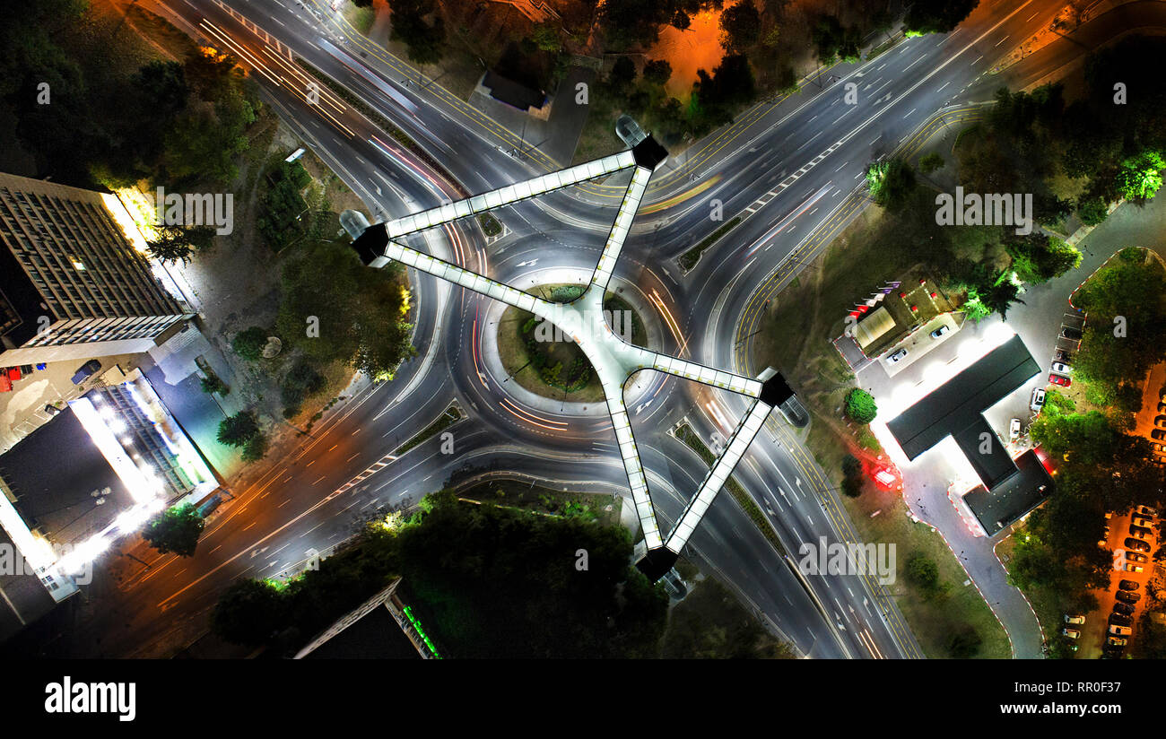 Roadside roundabout sign hi-res stock photography and images - Alamy