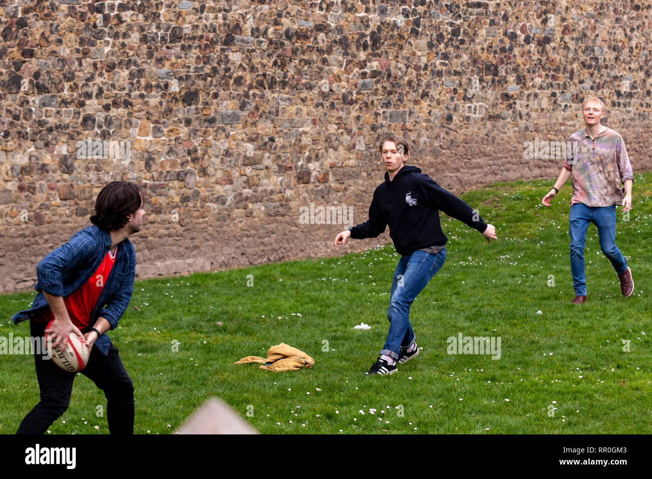Pre match scenes in Cardiff city centre before the Wales v England ...