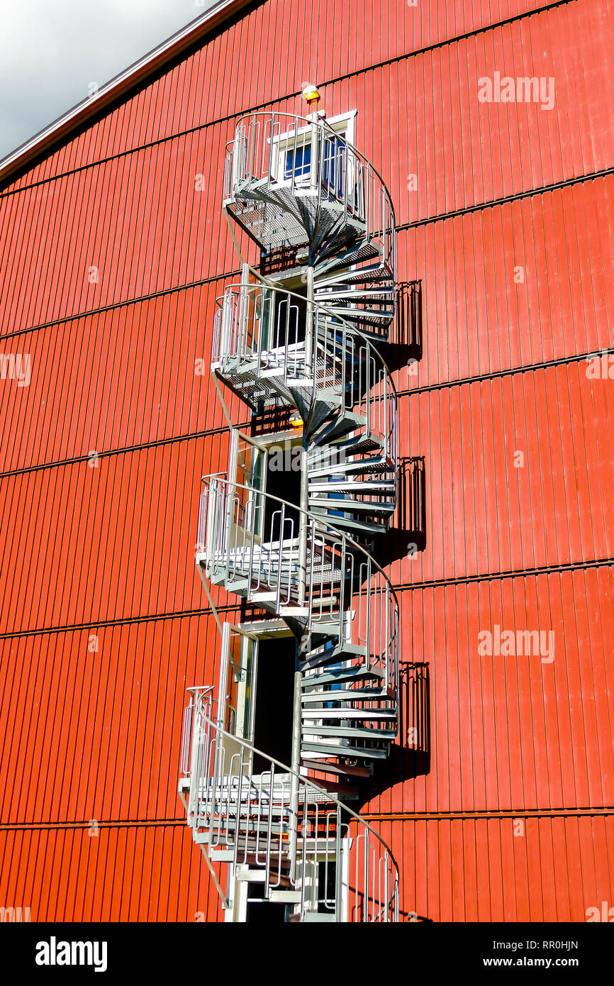 spiral staircase on a modern building Stock Photo - Alamy