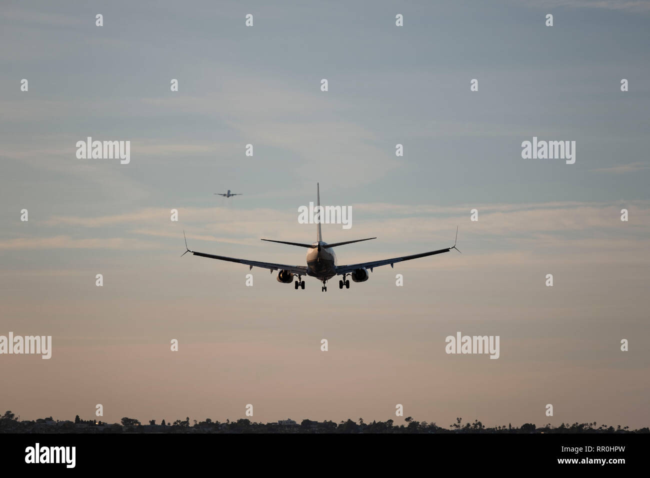 Passenger jet air travel Stock Photo - Alamy