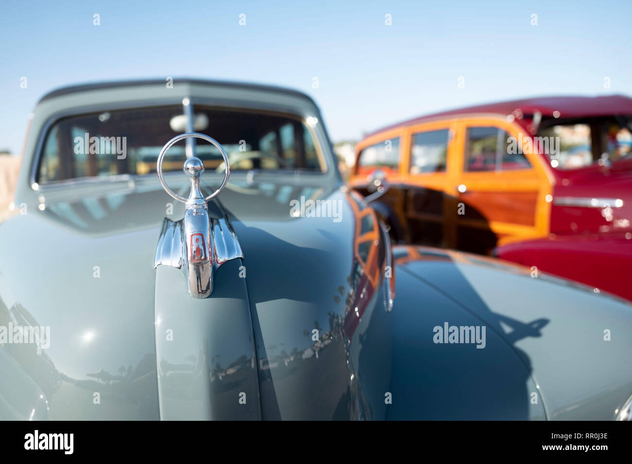 Classic Cars on display at a car show in Southern California Stock ...