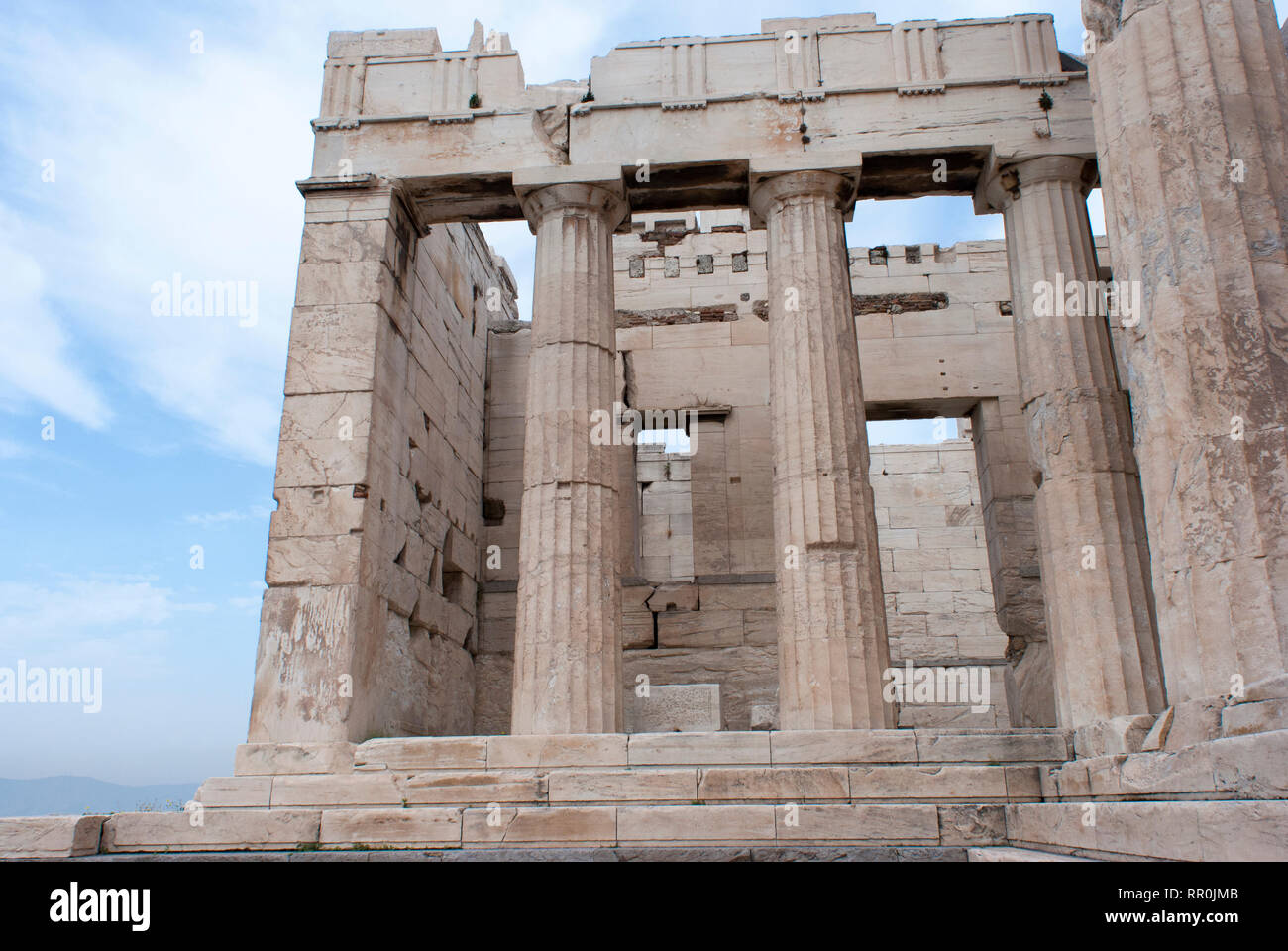 The part of 5th century BC built Acropolis temple in Athens (Greece ...