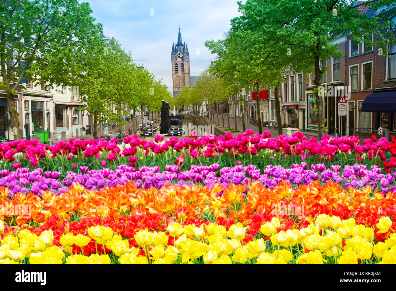 old town of Delft in spring, Holland Stock Photo - Alamy