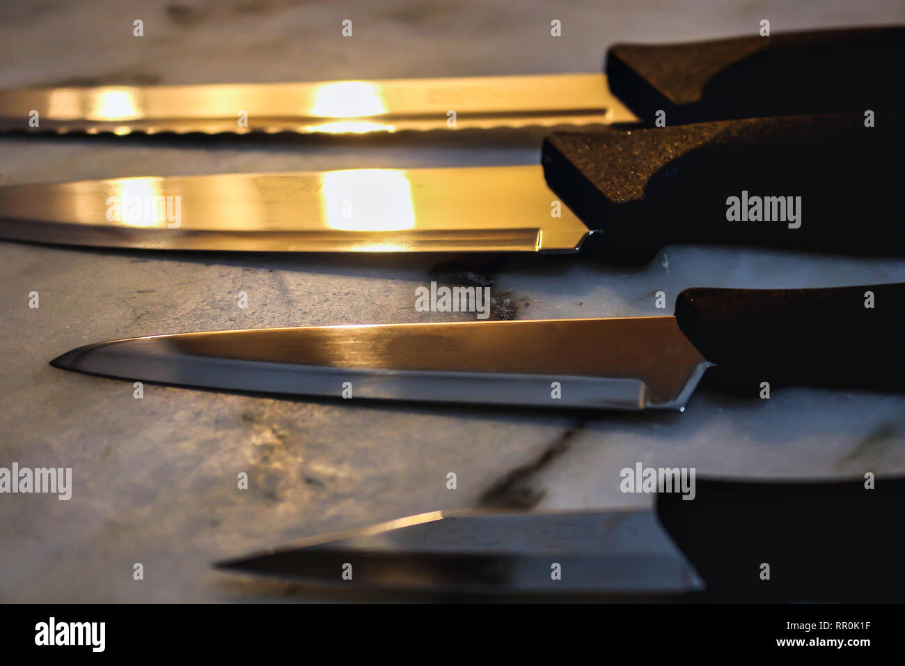 Knives on a table hi-res stock photography and images - Alamy