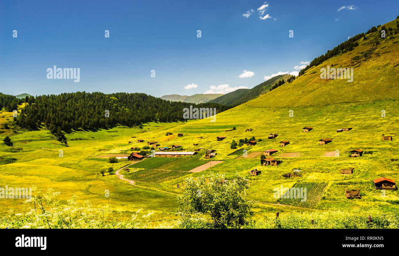 Village in the remote landscape of Tusheti, Georgia Stock Photo - Alamy