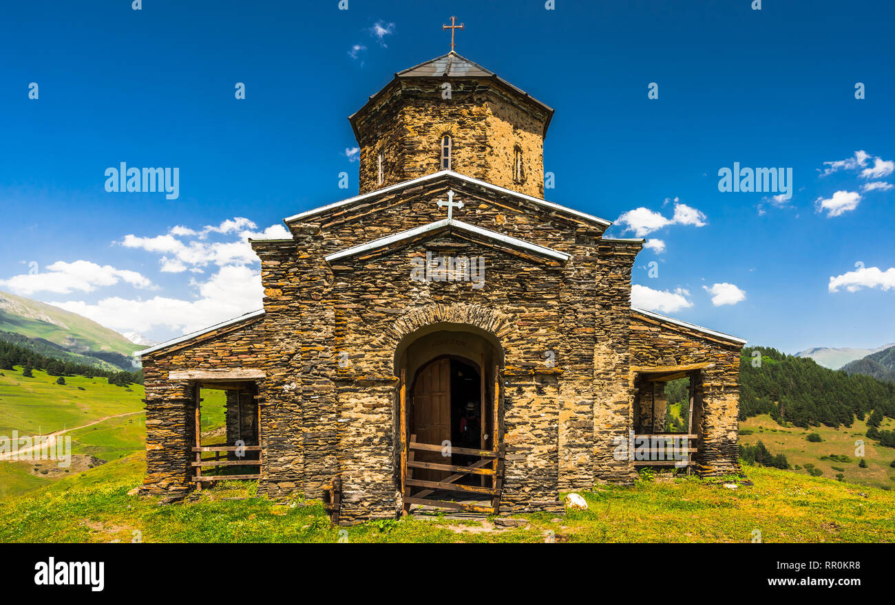 The Sameba Church of the Holy Trinity in the remote Tusheti village of ...