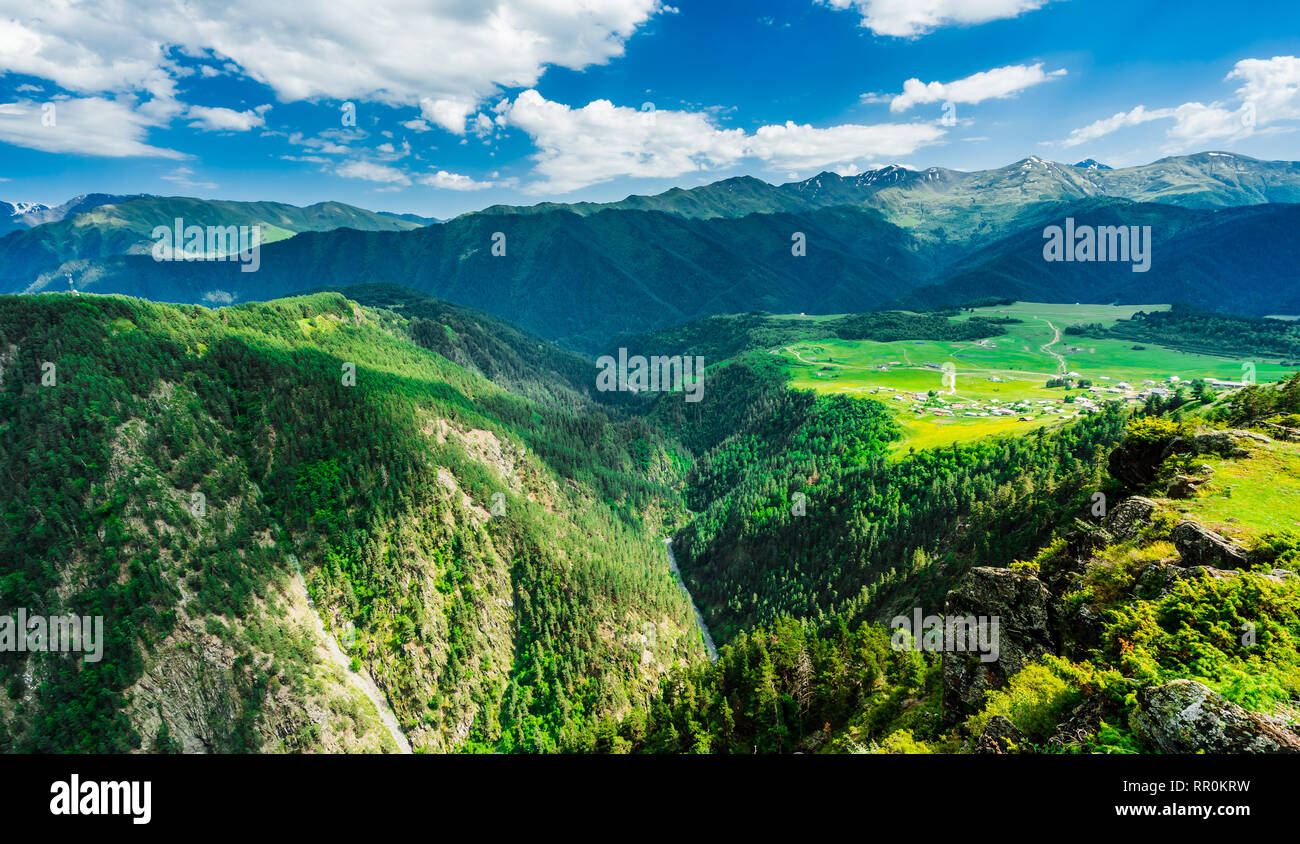 Canyon landscape of Tusheti landscape in Georgia Stock Photo - Alamy