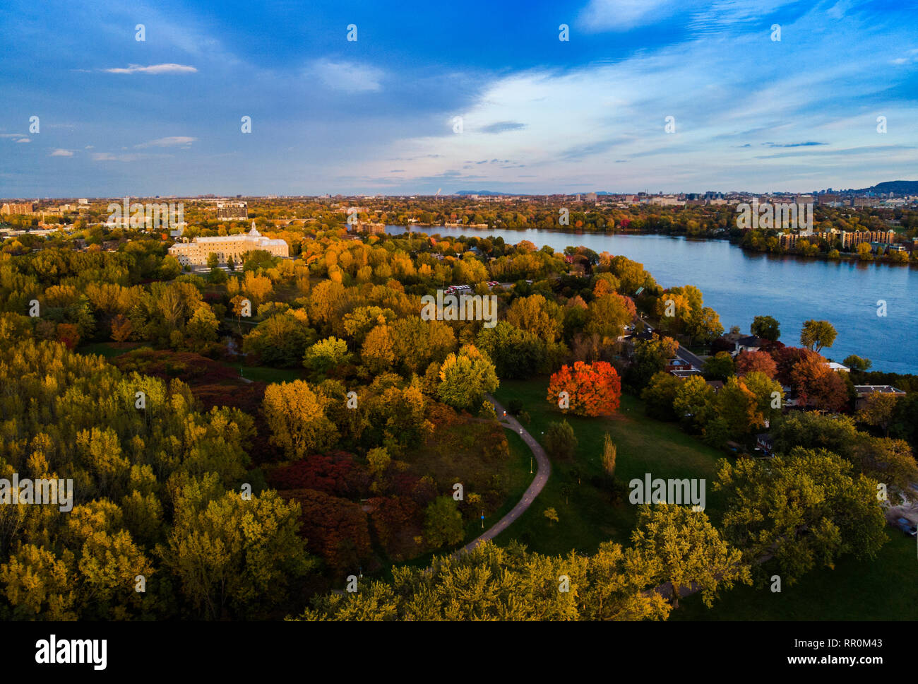 Montreal autumn river aerial hi-res stock photography and images - Alamy