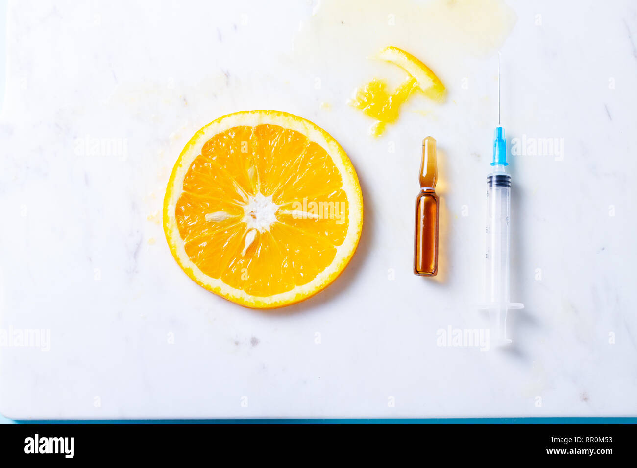 Vitamin c bottle pill fruit hi-res stock photography and images - Alamy