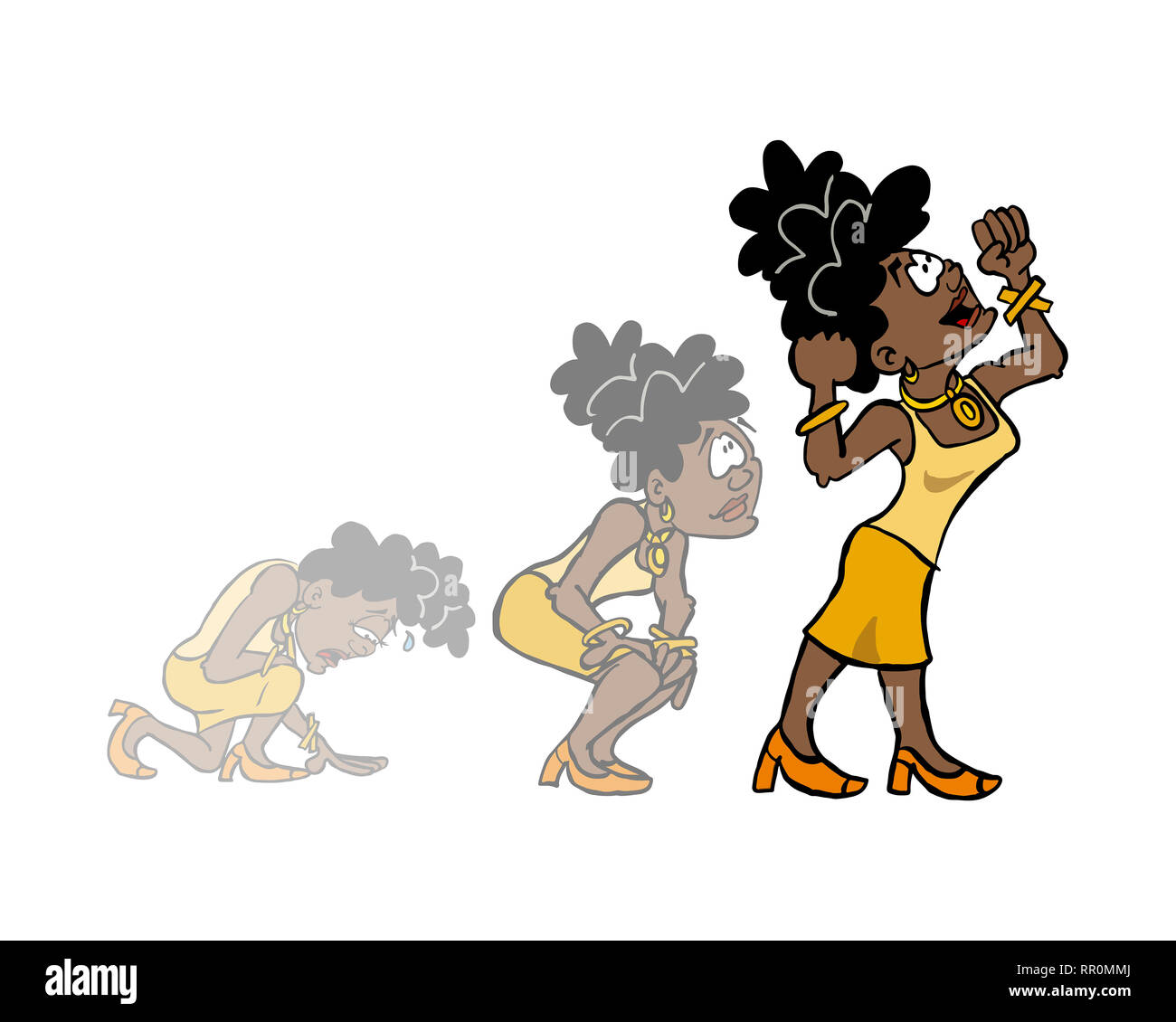 Woman demonstrating resilience Stock Photo - Alamy