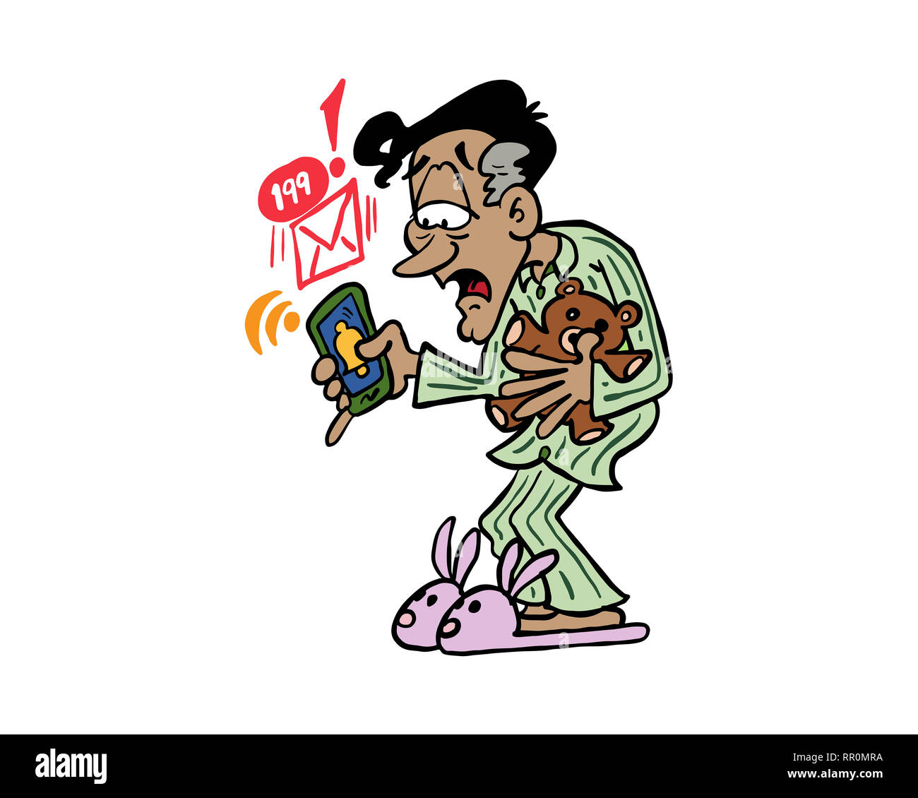 Late night reading emails Stock Photo - Alamy