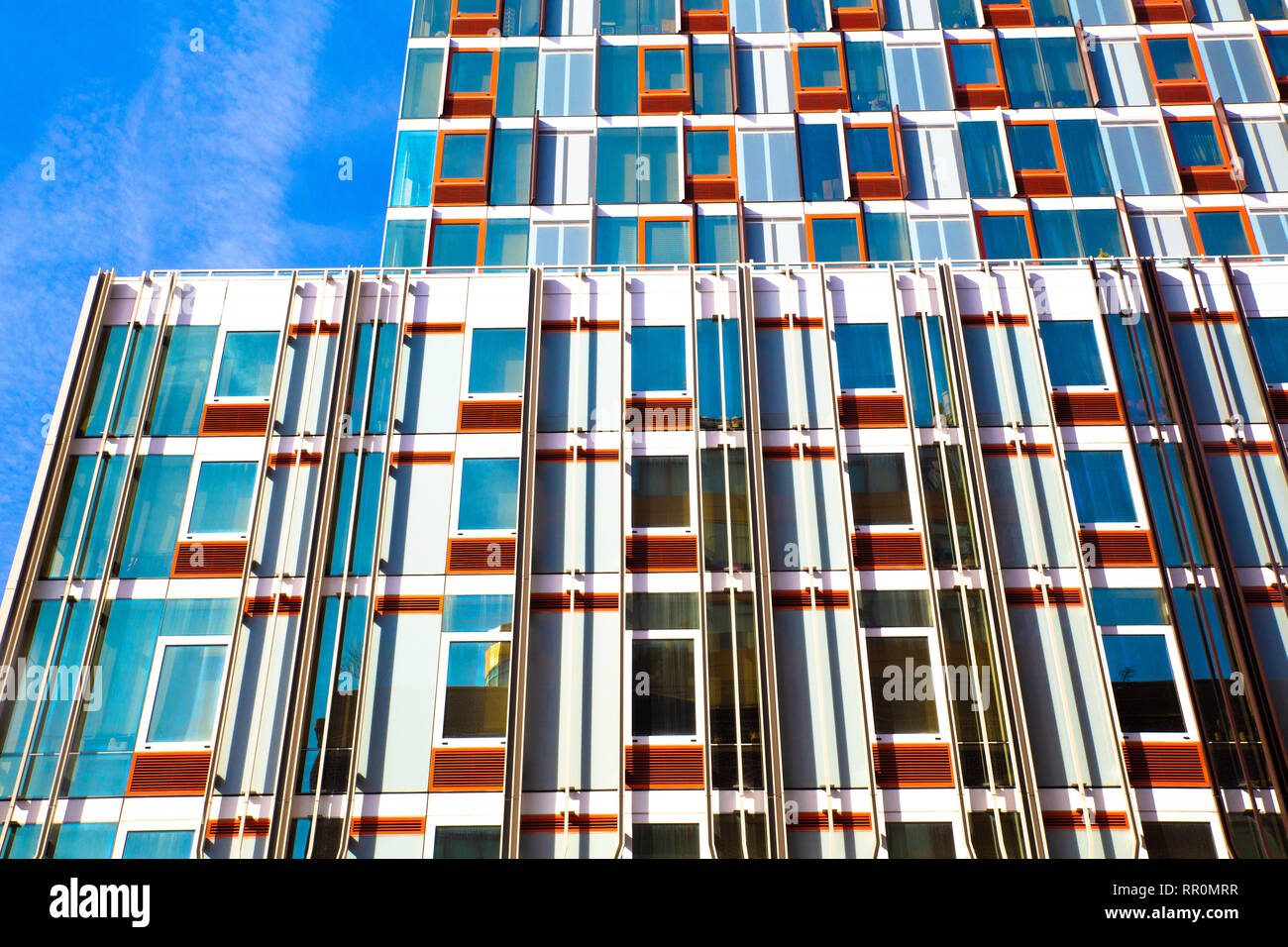 Architectural example of modern building with colorful exterior Stock ...