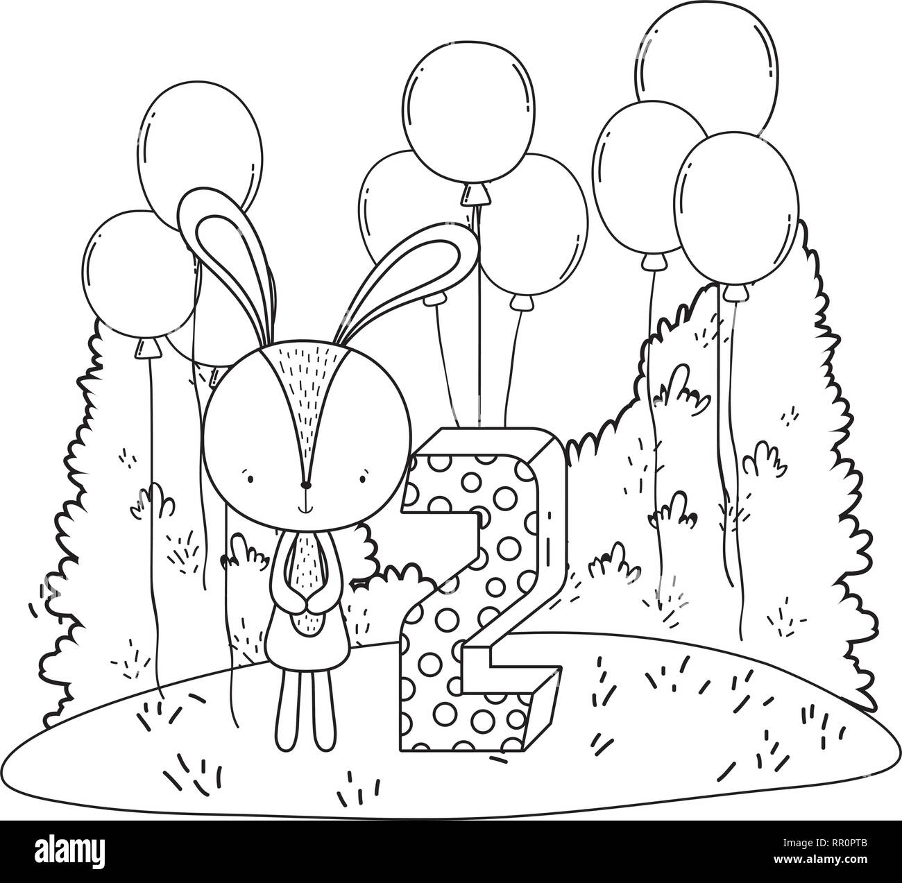 Easter rabbit in balloons helium hi-res stock photography and images ...