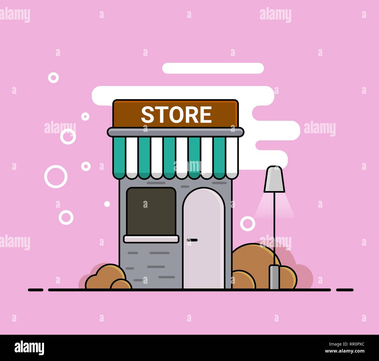 Store vector illustration in cartoon style. Boutique Stock Vector Image ...