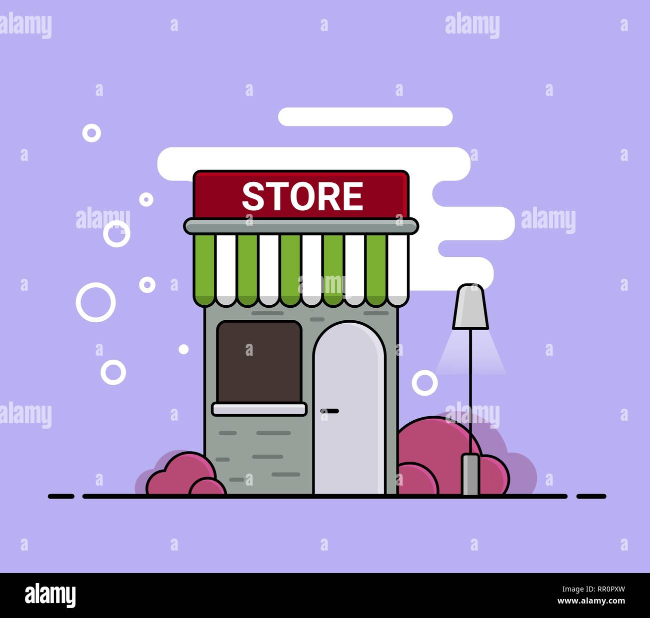 Store vector illustration in cartoon style. Boutique Stock Vector Image ...