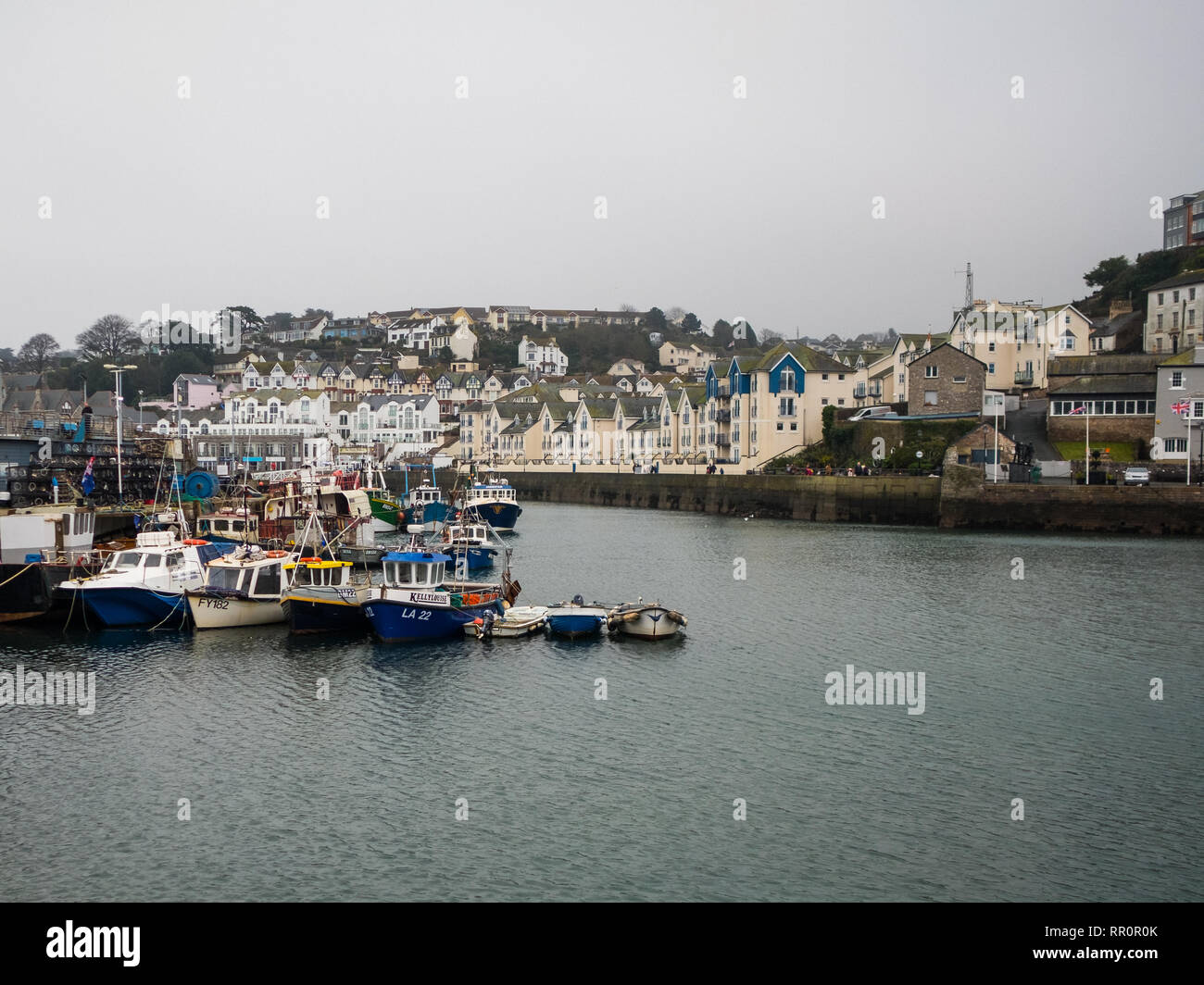 Fishing boats in the harbour at Brixham, Devon, England Stock Photo - Alamy