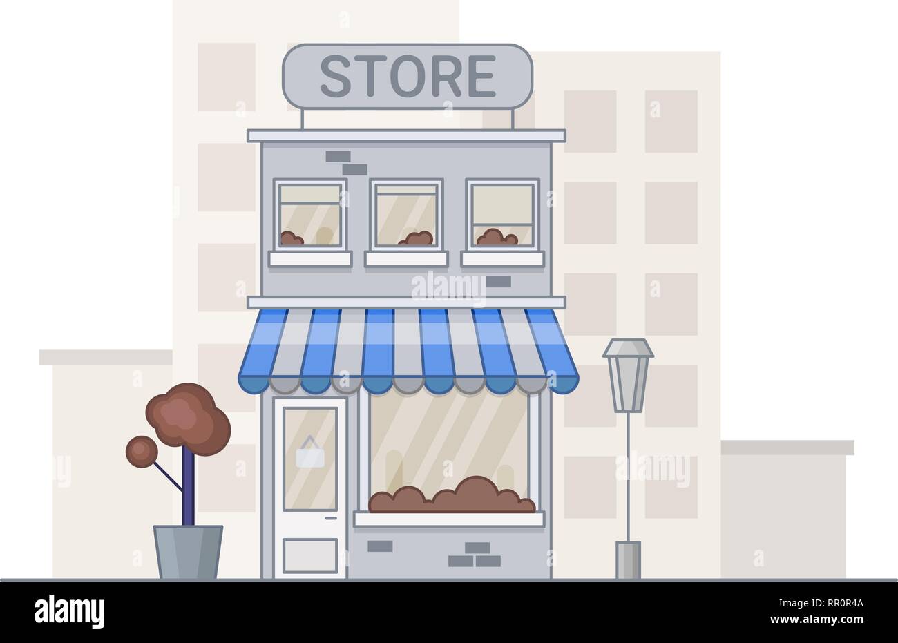 Store illustration in cartoon style. Shope facade Stock Vector Image ...
