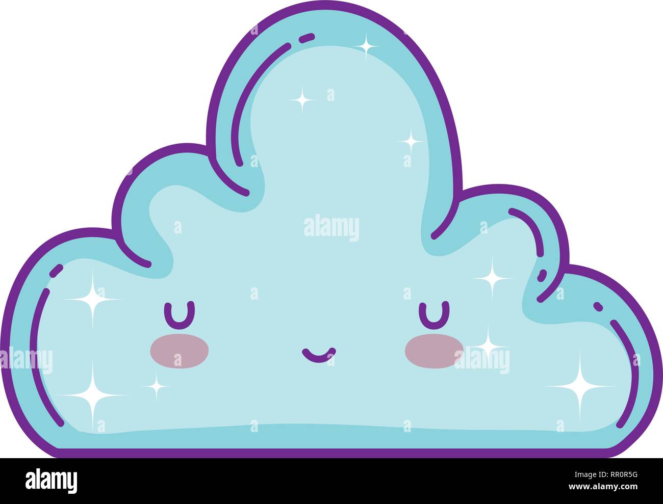 cute cloud kawaii character Stock Vector Image & Art - Alamy