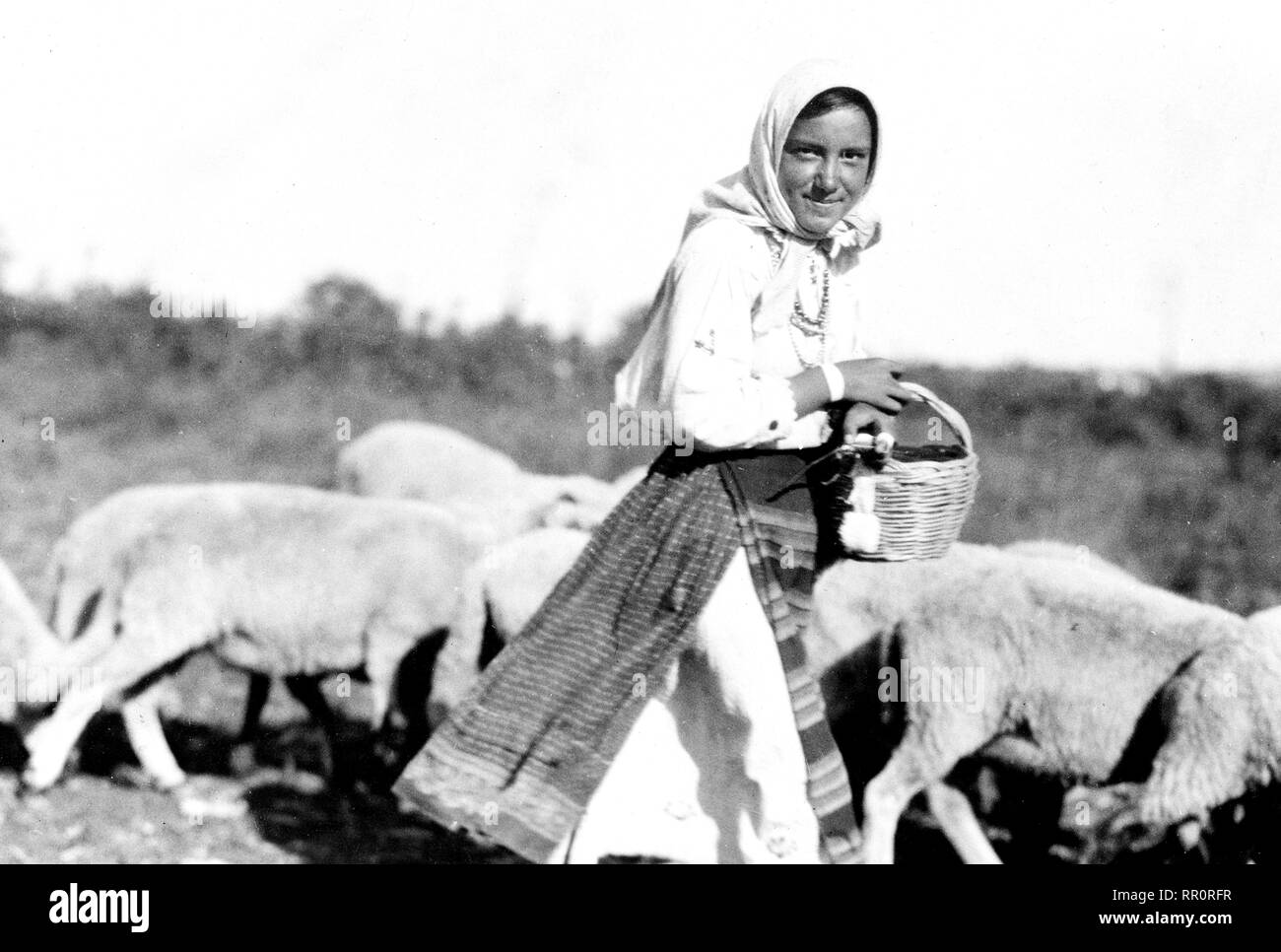 Girl shepherdess hi-res stock photography and images - Alamy