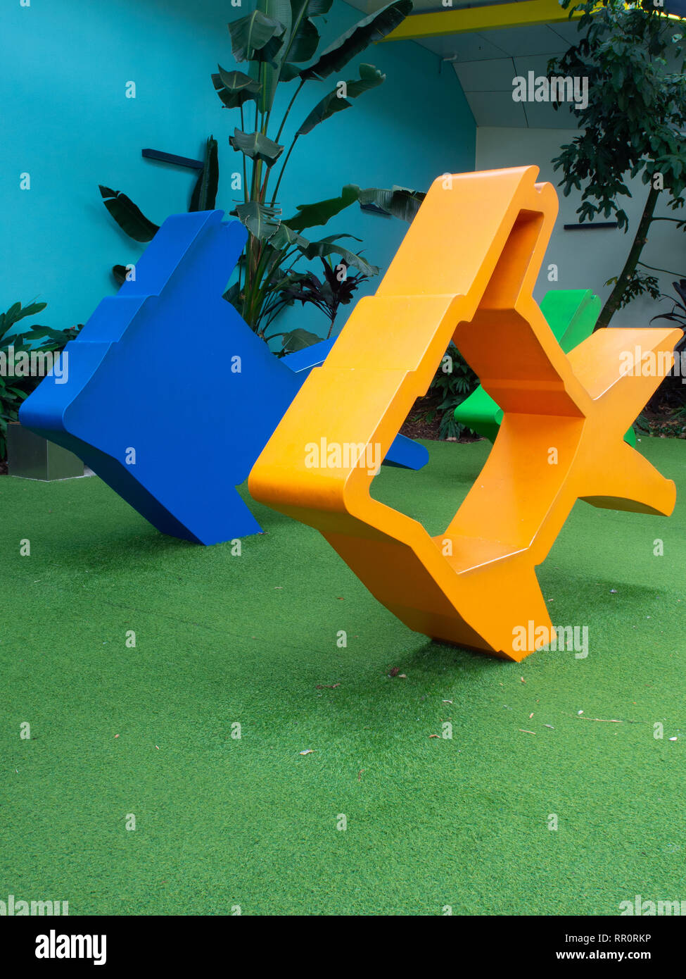 Colourful Fish Shaped Playground Equipment Stock Photo - Alamy