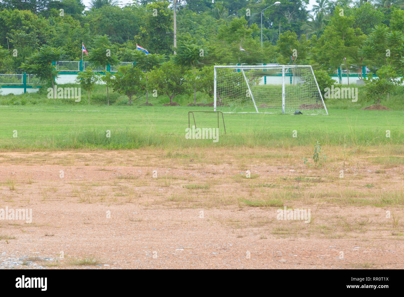 football field poor in countryside with copy space add text Stock Photo ...