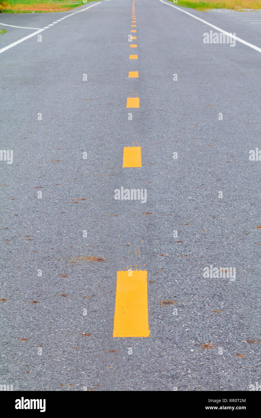 road asphalt long line in countryside with copy space add text Stock ...