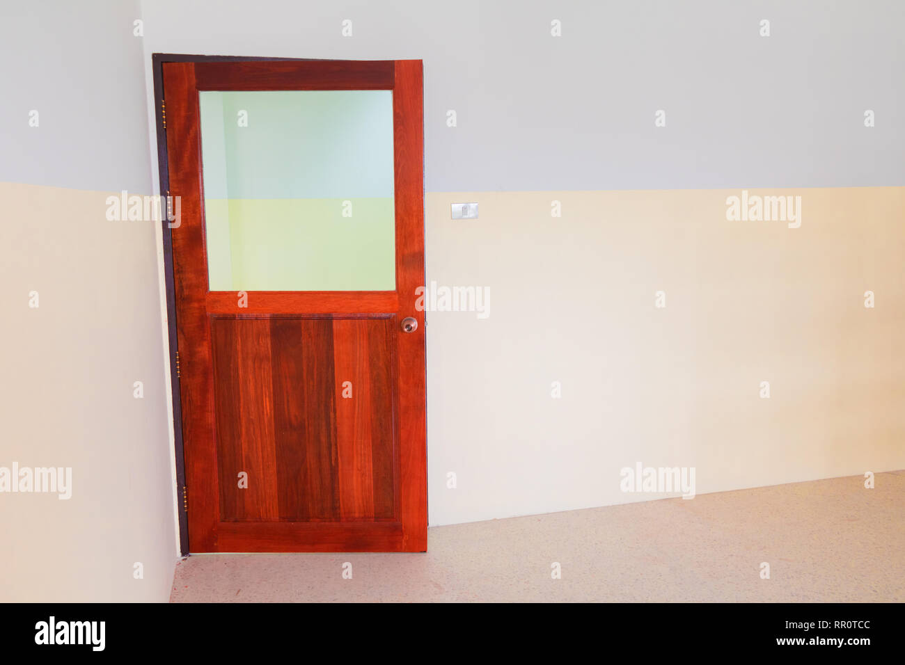 wooden door Interiors in room the with copy space add text Stock Photo ...
